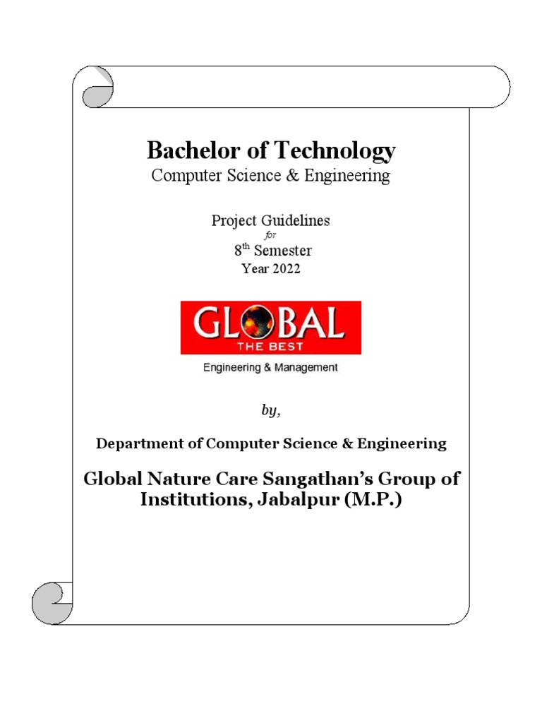 Major Project Guideline CSE | PDF | Object Oriented Programming | Feasibility Study