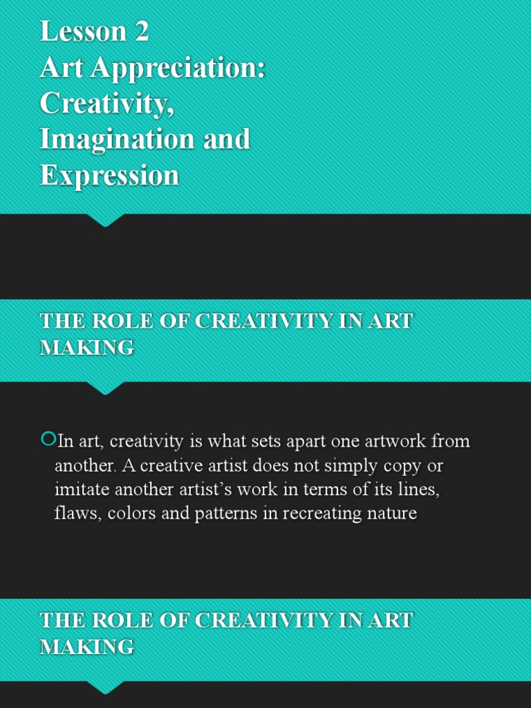 Art App Lesson 2 PPT 1 | PDF | Imagination | Dances