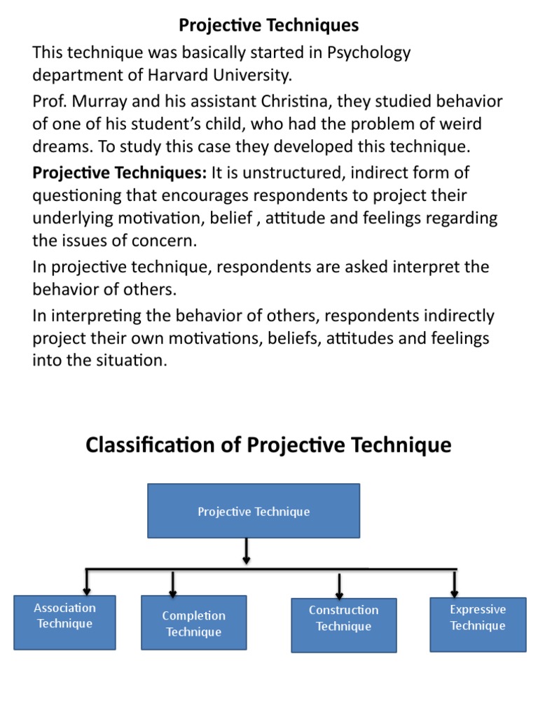 Projective Technique | PDF | Attitude (Psychology) | Motivational
