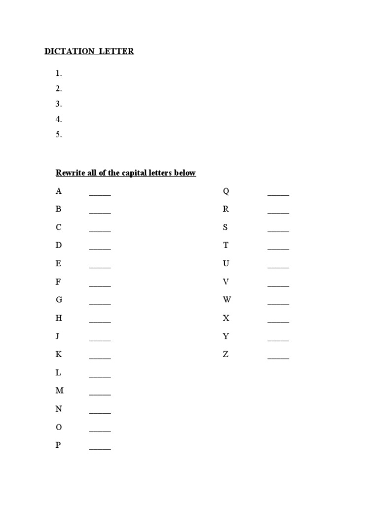 Dictation Letter | PDF