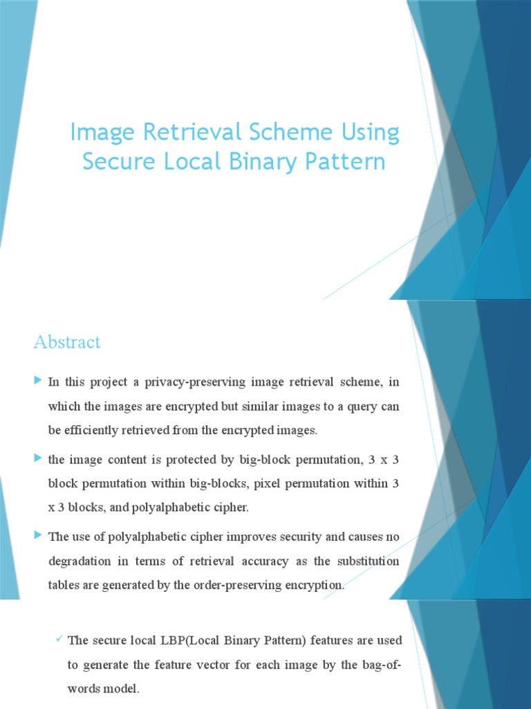 A Privacy-Preserving Image Retrieval Scheme | PDF | Cryptography | Encryption