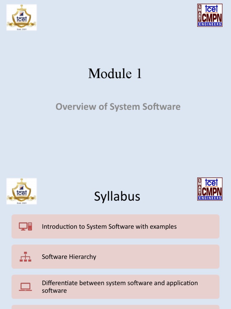 Module 1 - Overview of System Software | PDF | Software | Compiler