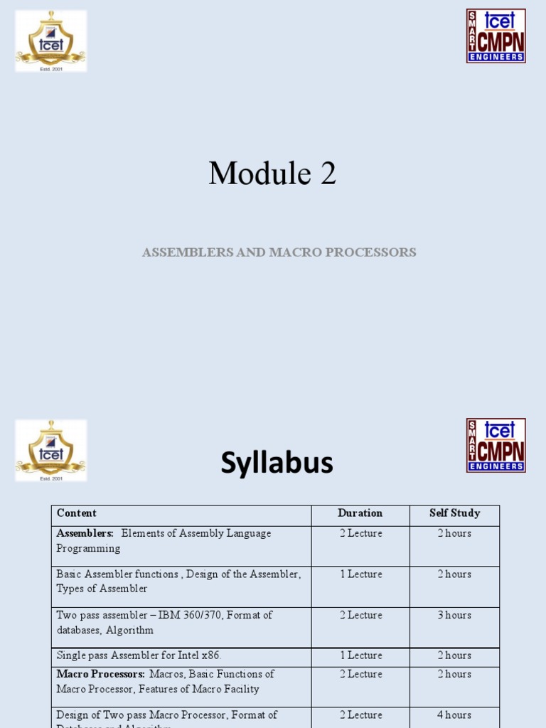 Module 2 Assemblers And Macro Processor Pdf Assembly Language Subroutine