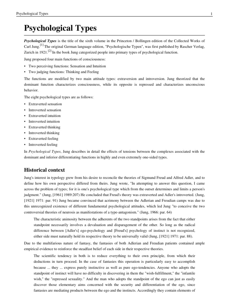 Psychological Types | PDF | Stereotypes | Behavioural Sciences