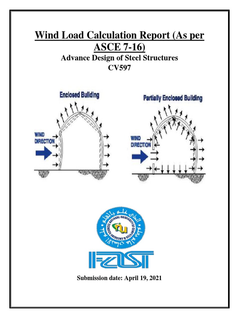 Wind Load Calculation Report | PDF | Wound | Wind Speed