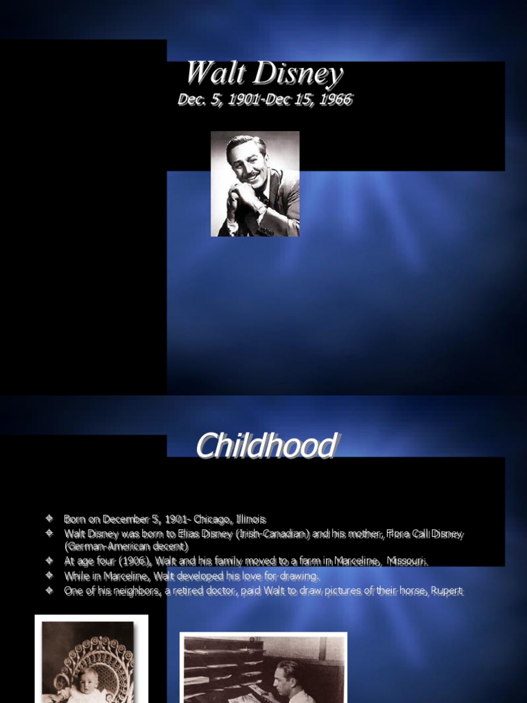 Walt Disney: Dec. 5, 1901-Dec 15, 1966 | PDF | Walt Disney | The Walt ...