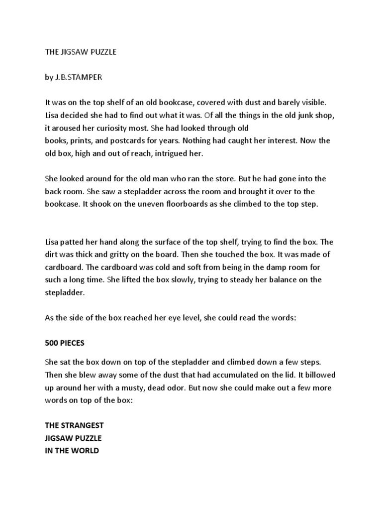 The Jigsaw Puzzle | PDF