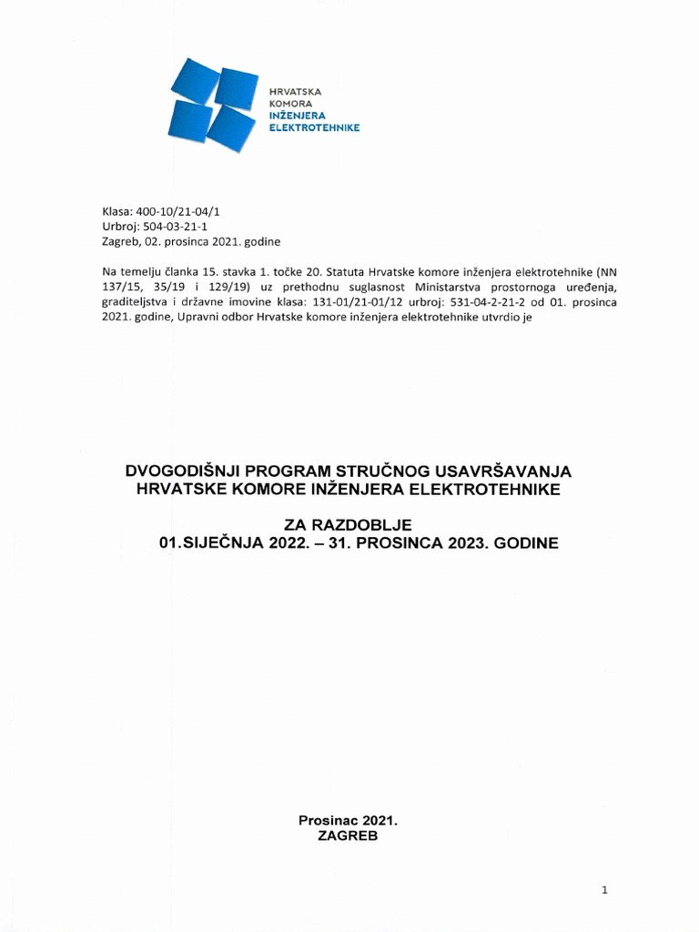 Dvogodisnji Program Strucnog Usavrsavanja | PDF