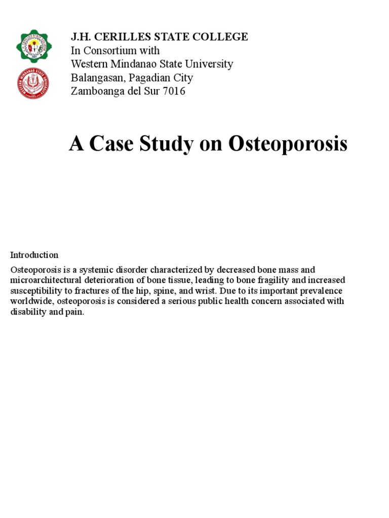 Osteoporosis Case Study Pdf Osteoporosis Vitamin D
