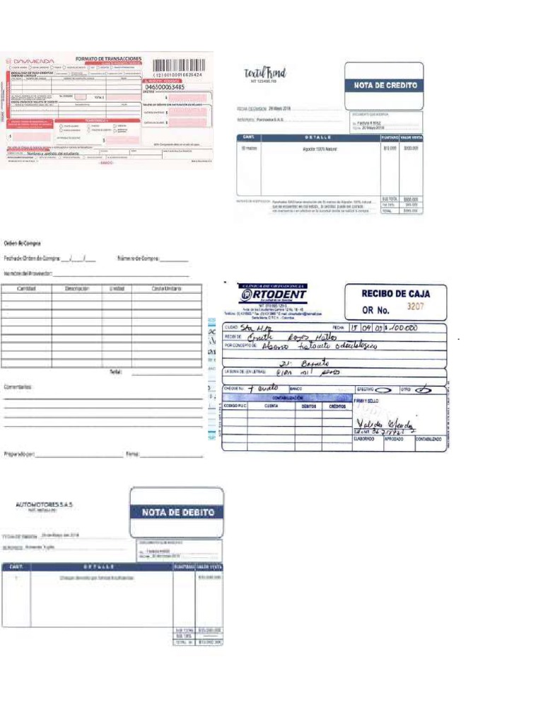 Documentos Contables Ejemplos | PDF