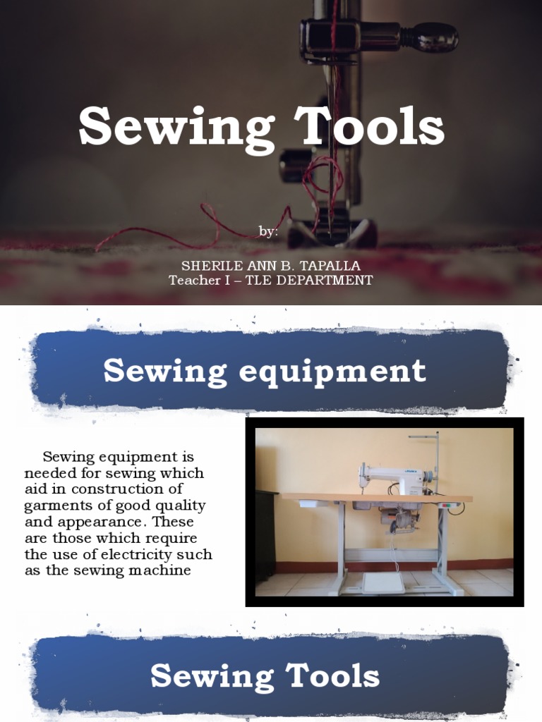 Essential Sewing Tools and Equipment | PDF | Sewing | Scissors