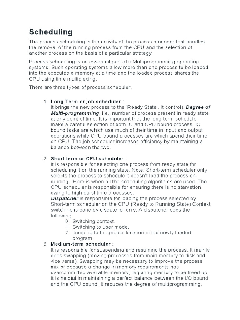 CPU Scheduling in Operating Systems | PDF | Scheduling (Computing) | Process (Computing)