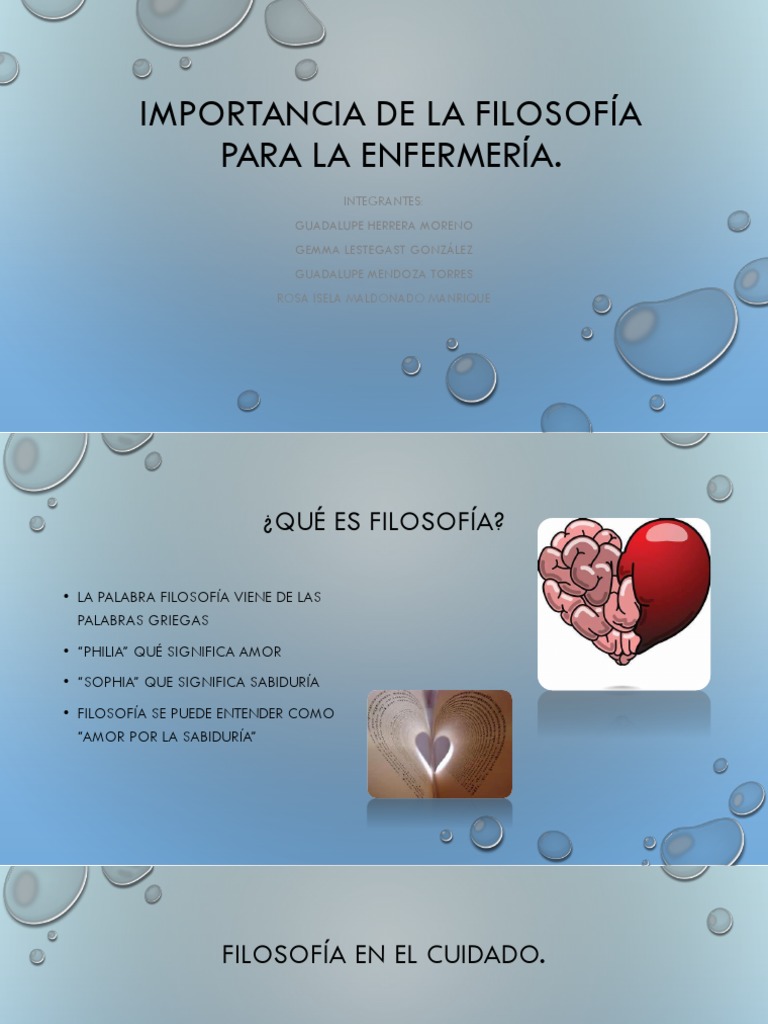 Importancia de La Filosofía para La Enfermería | PDF | Enfermería | Realidad