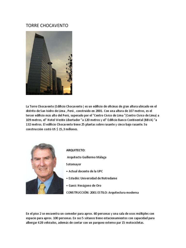 Torre Chocavento | PDF | Torre | Ascensor