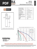 Duracell D Battery Specifications | PDF | Electricity | Electromagnetism