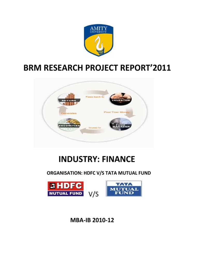 BRM Research Project Report'2011: MBA-IB 2010-12 | PDF | Mutual Funds | Investing