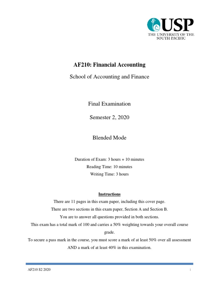 AF210: Financial Accounting: School of Accounting and Finance | PDF ...
