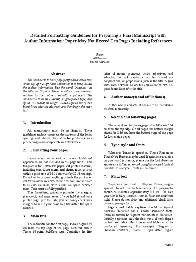 HICSS 2025 Paper Formatting Guidelines | PDF | Citation | Language Arts ...