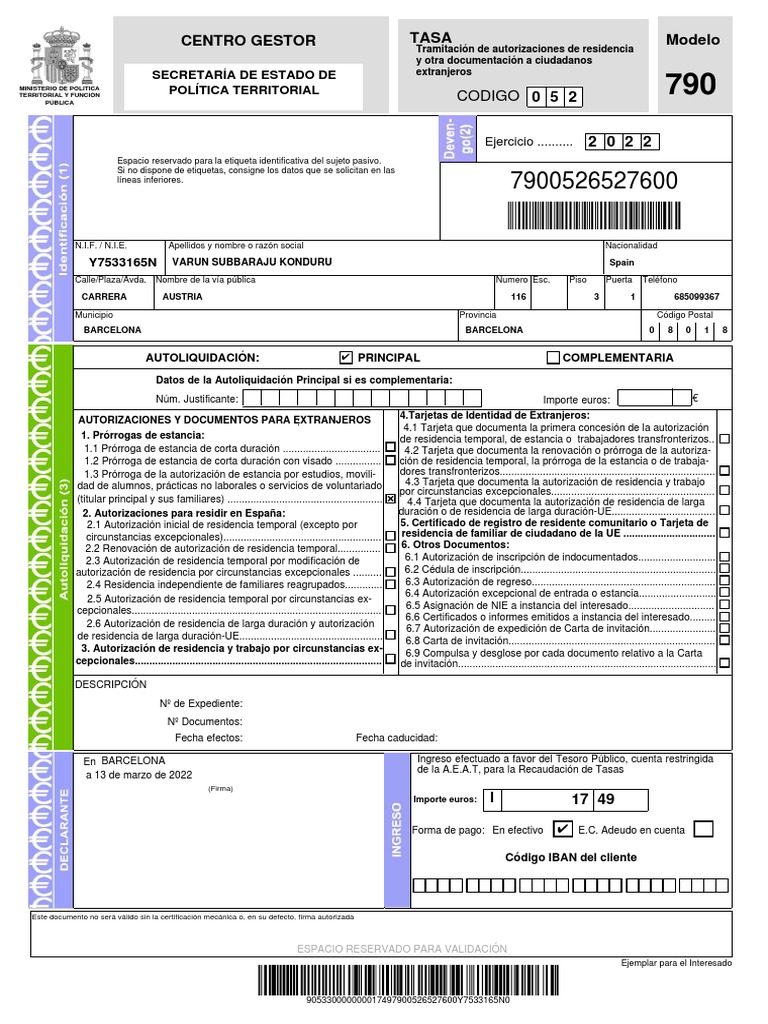 Modelo 052 | Descargar gratis PDF | Economias