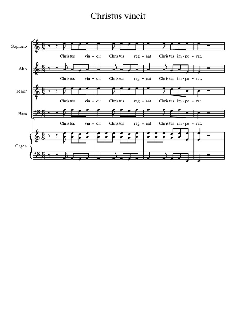 Christus Vincit Modal Chorus | PDF