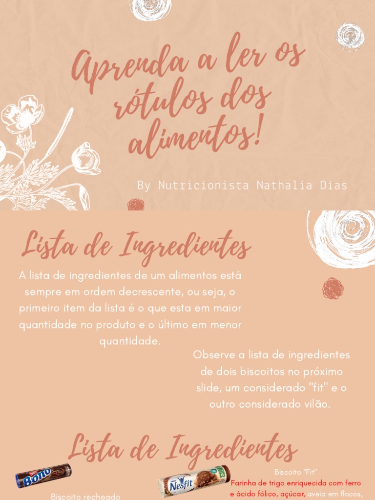 Aprenda A Ler o Rótulo Dos Alimentos! | PDF | Alimentos | Dieta e Nutrição