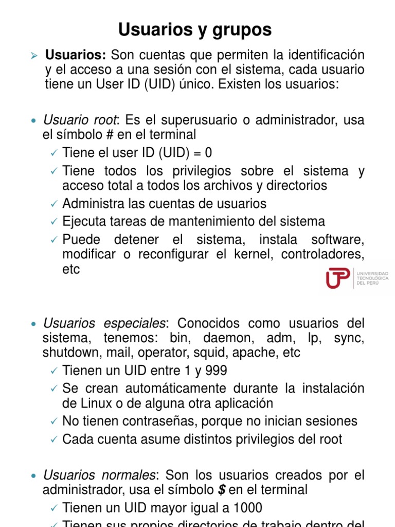 Usuarios y Grupos en Sistemas Linux | PDF | Usuario (informática ...