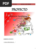 PROYECTO DE eSI 2023 4 GRADO | PDF | Educación sexual | Enseñando