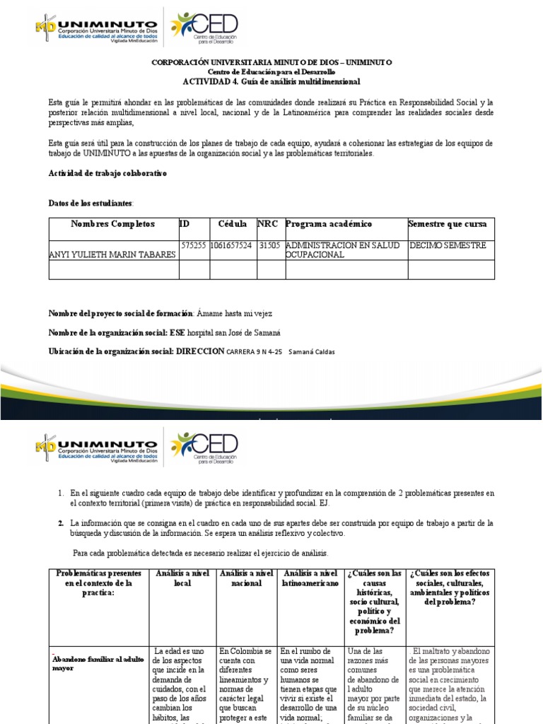 Guia Act 4 Anyi Marin | PDF | Adultos | Vejez