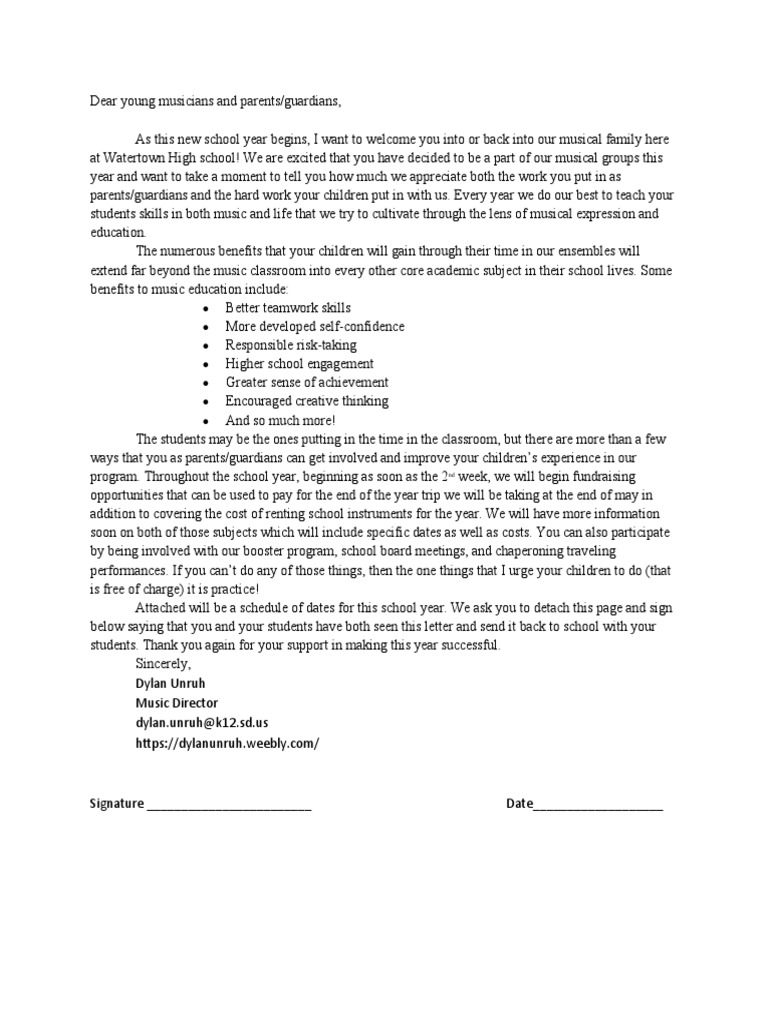 Home Communication Letter | PDF