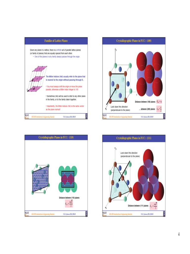 More On HCP and FCC Planes | PDF | Crystal Structure | Euclidean Geometry