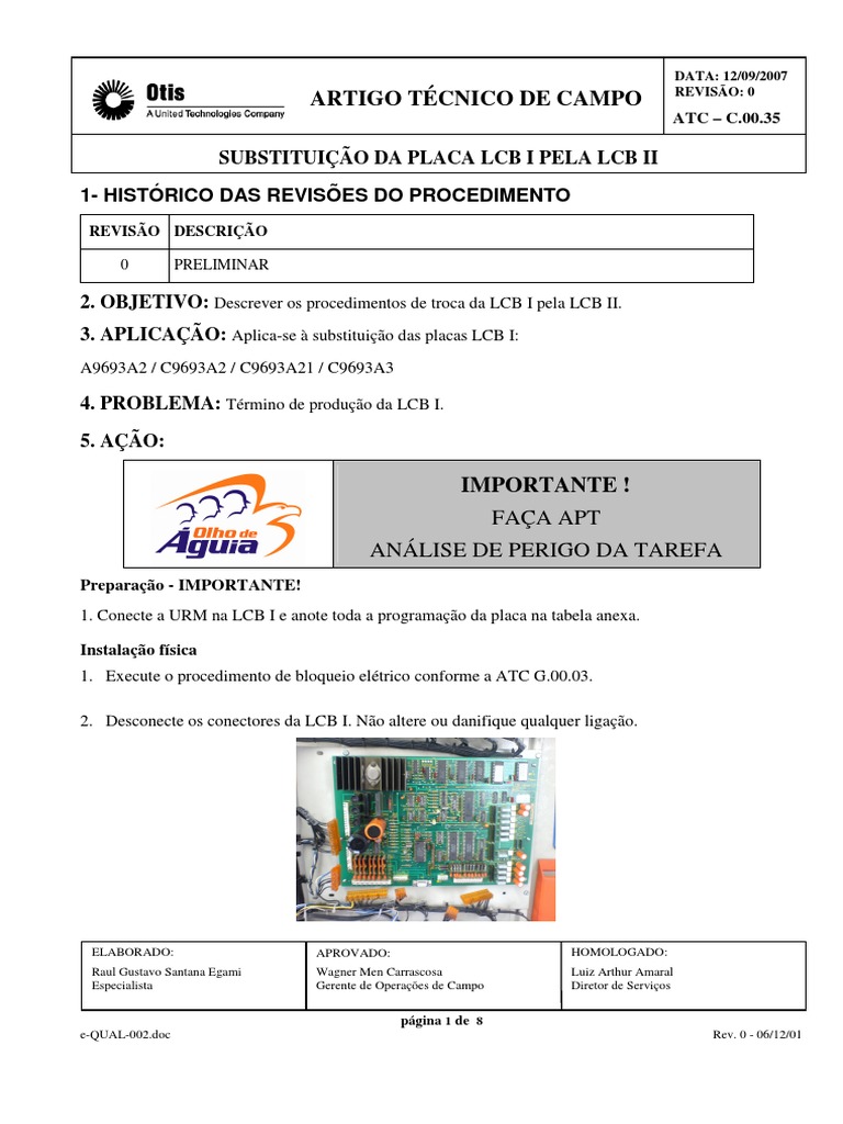 Cambio LCB-I Por LCB-II-1 | PDF | Engenharia Elétrica | Eletricidade