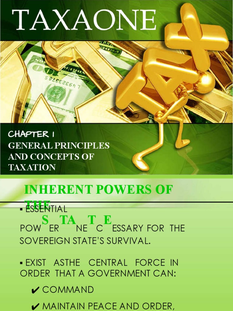 Understanding the General Principles and Concepts of Taxation Power ...
