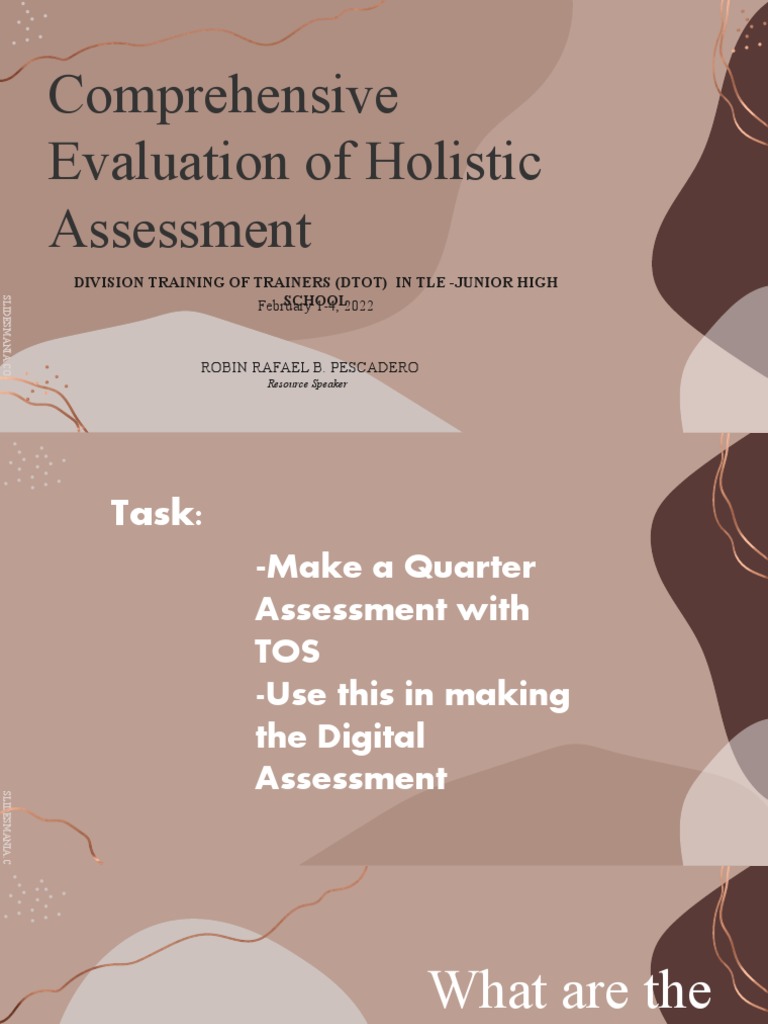 Comprehensive Evaluation of Holistic Assessment | PDF | Educational ...
