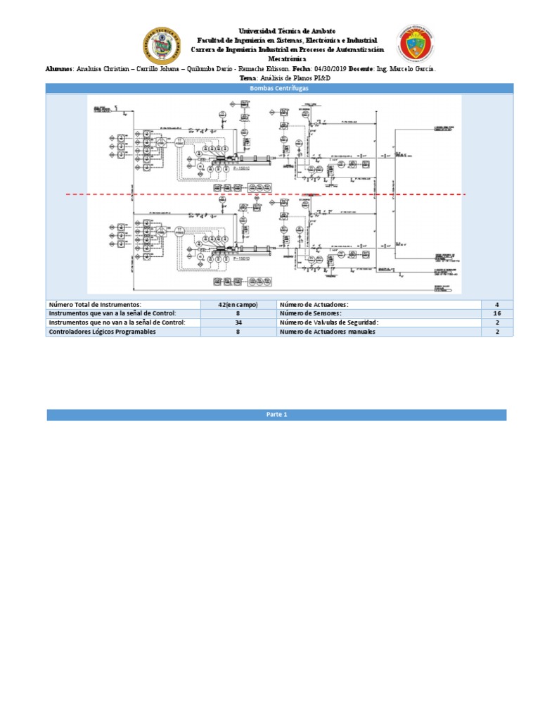 Plano de Bombas Centrifugas - PID - Final | PDF | Controlador lógico programable | Bomba