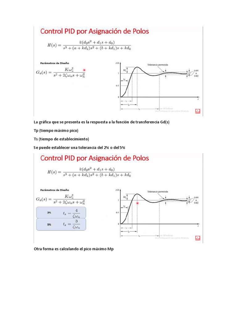 Control PID | PDF | Ecuaciones | Objetos matemáticos