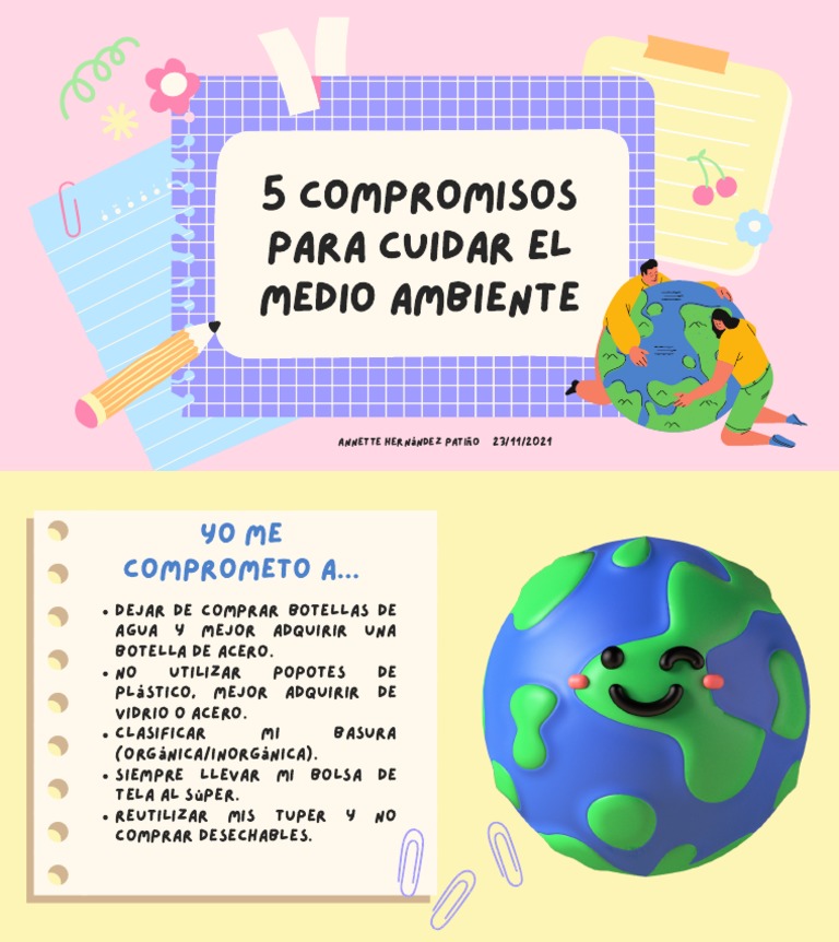 5 Compromisos para Cuidar El Medio Ambiente | PDF