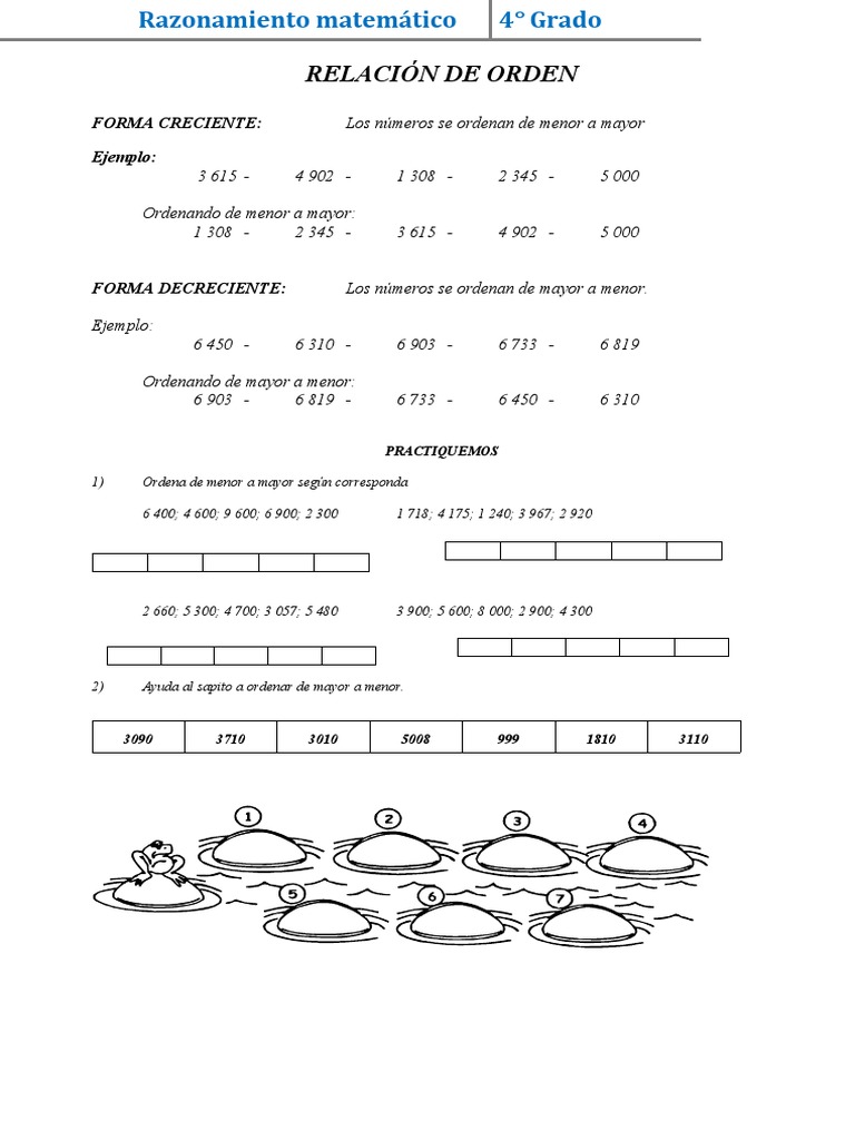 RELACIÓN DE ORDEN-razon-mat | PDF