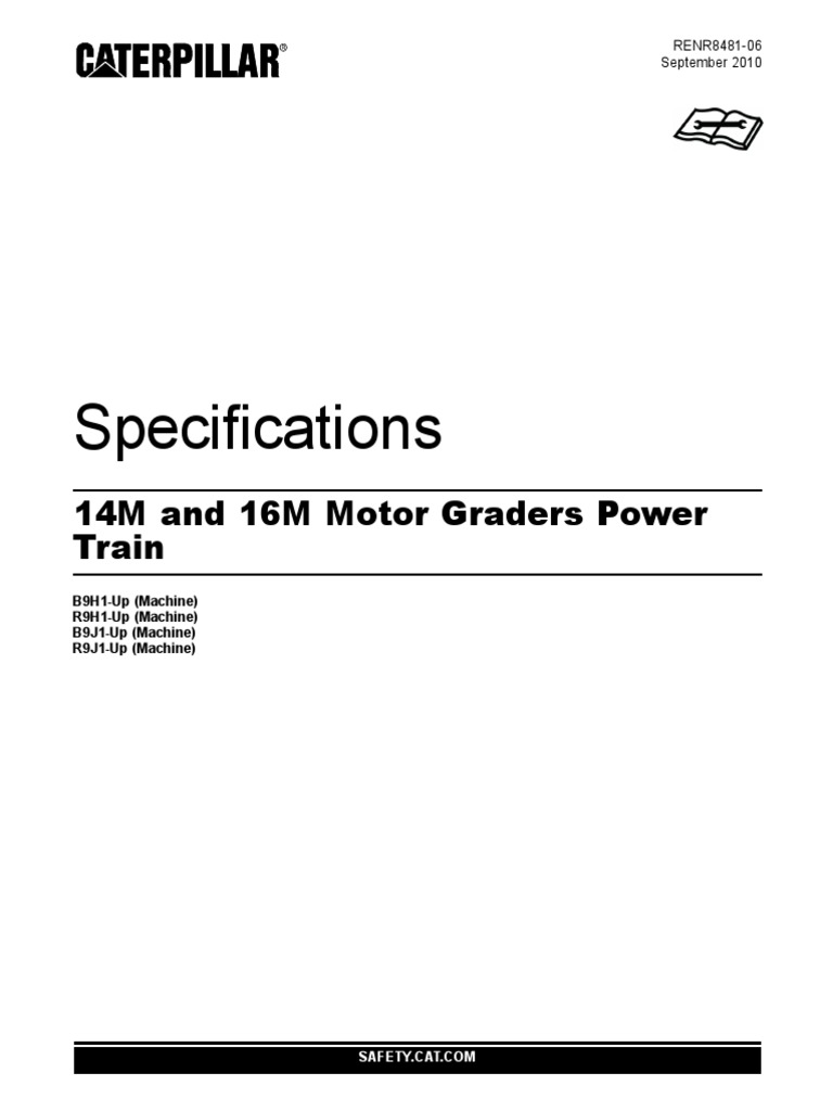 Specifications: 14M and 16M Motor Graders Power Train | Download Free ...