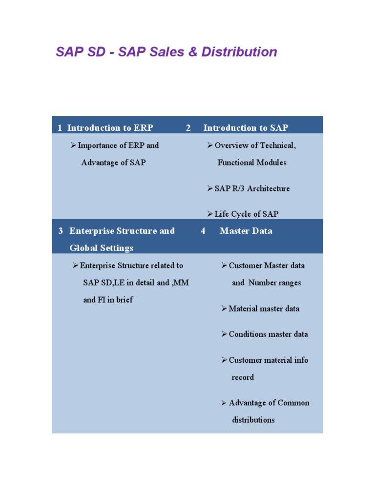 SAP SD Overview and Key Processes | PDF | Software Engineering ...