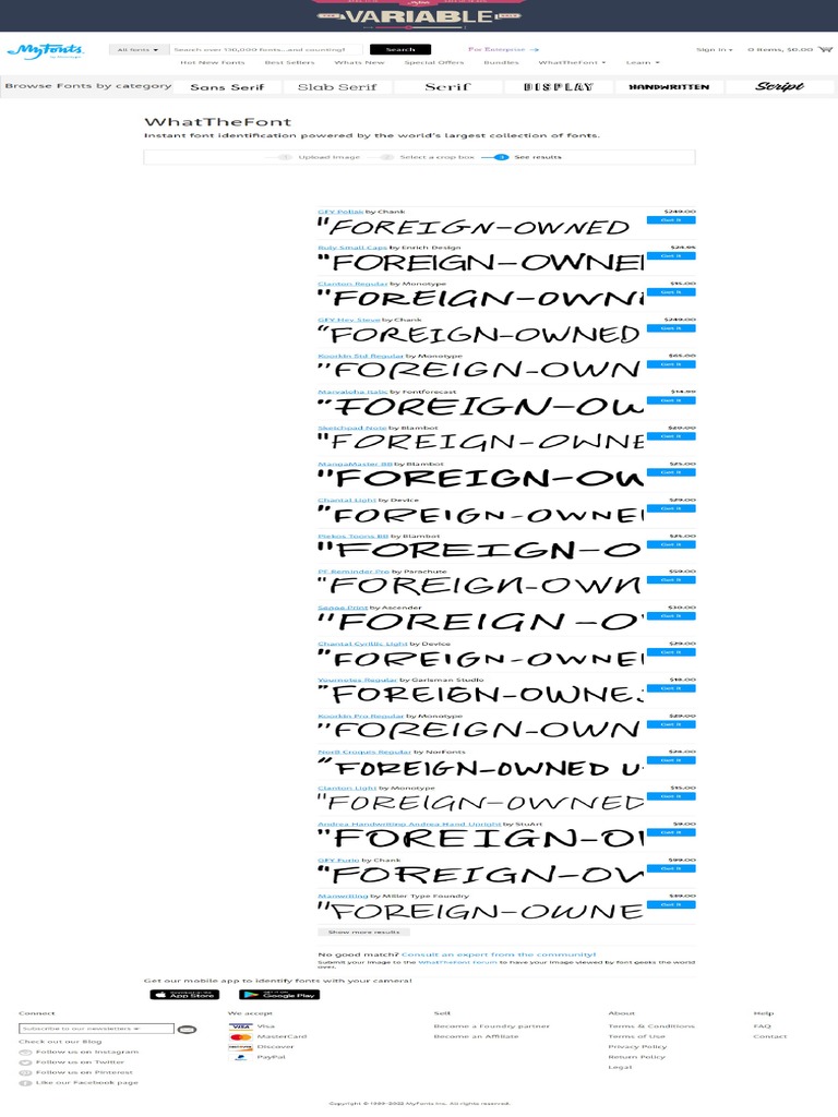 WhatTheFont! MyFonts | PDF