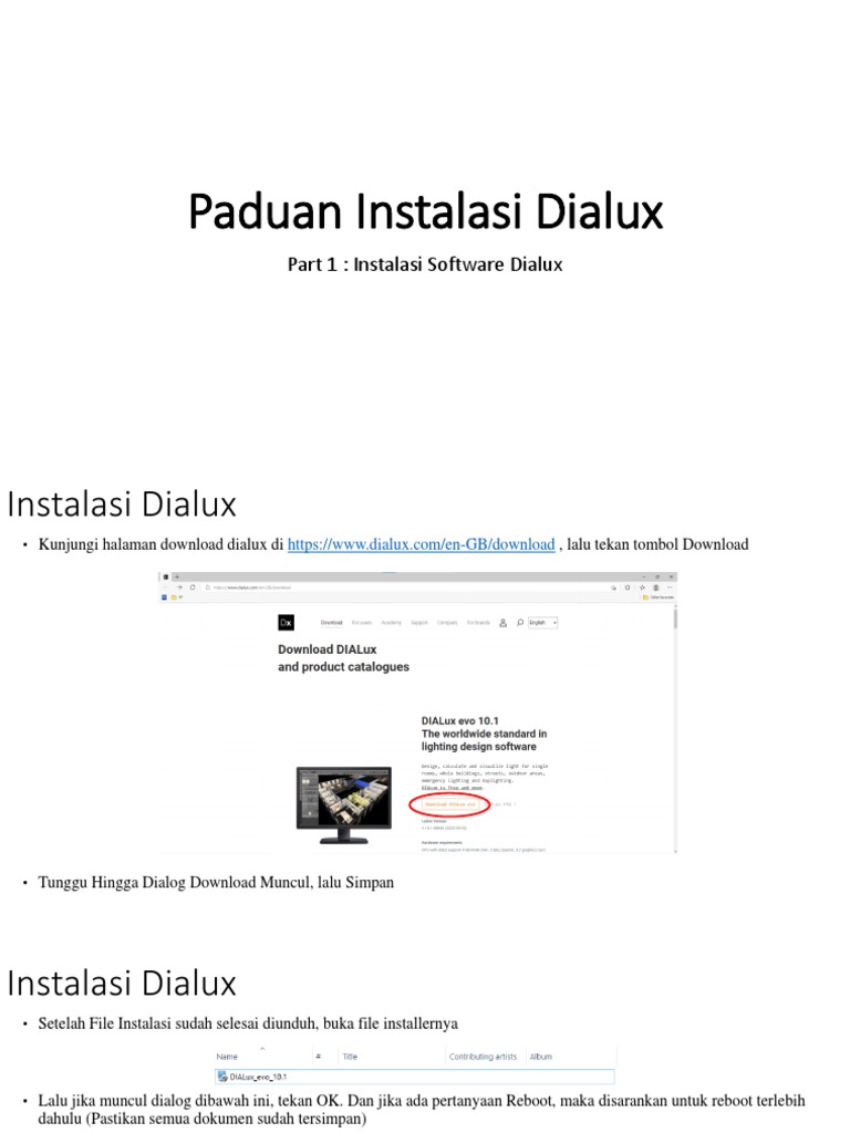 Paduan Instalasi Dialux | PDF