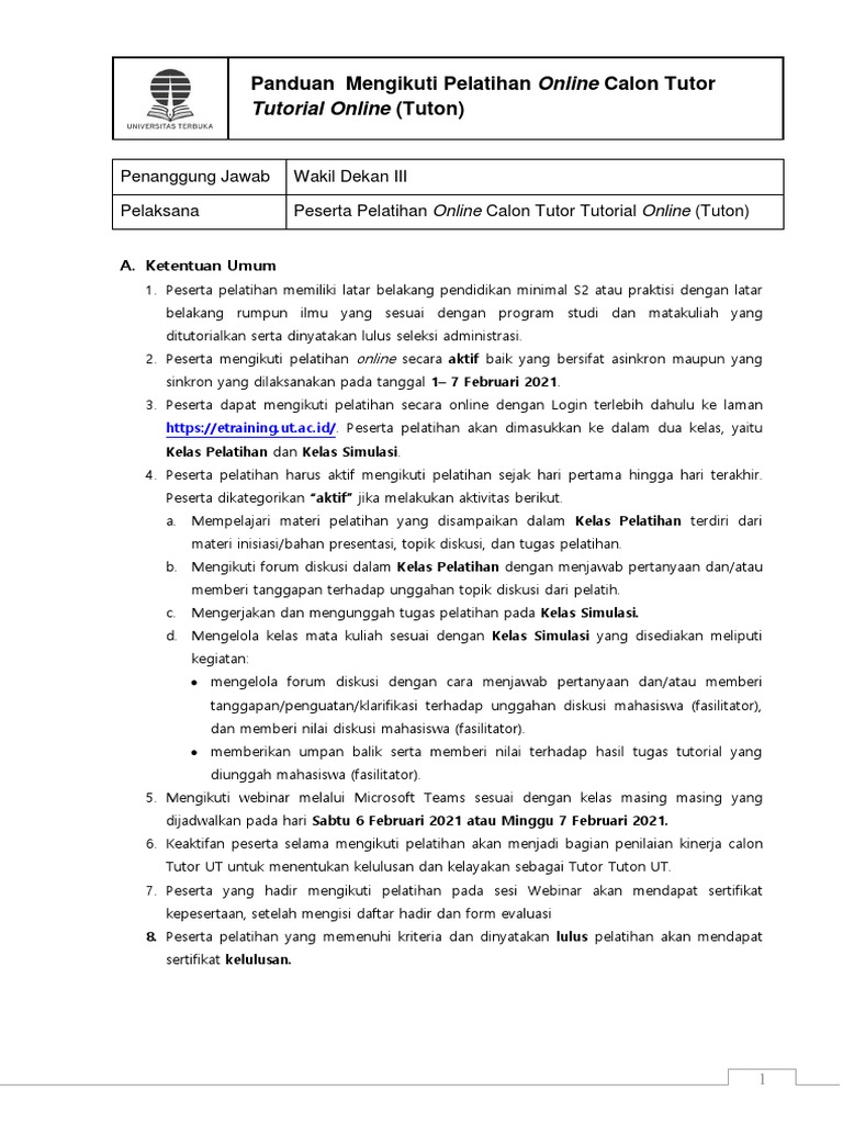 Panduan Peserta Pelatihan Online Calon Tutor Tuton - FINAL PBB-UPP ...