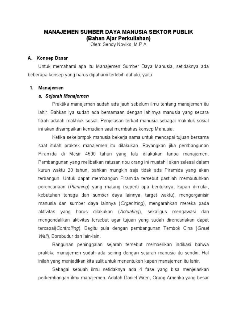 Manajemen Sumber Daya Manusia (Pengantar) | PDF