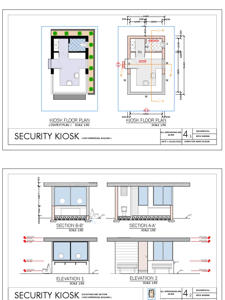 Security Kiosk: Kiosk Floor Plan Kiosk Floor Plan | PDF | Cultural ...