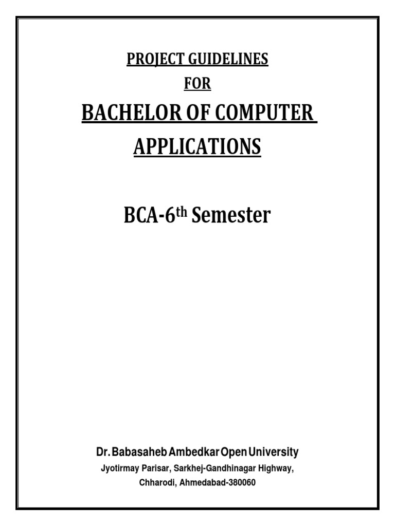 Project Guideline For BCA-6th Sem | PDF | Software | Computing