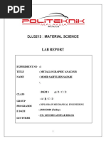 Metallography Experiment Report | PDF | Microscope | Microscopy
