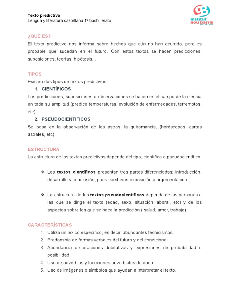 Texto Predictivo | PDF | Predicción | Cognición