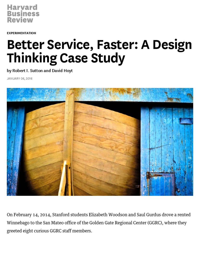 Design Thinking Case Study Reduces Wait Times | PDF | Empathy | Design