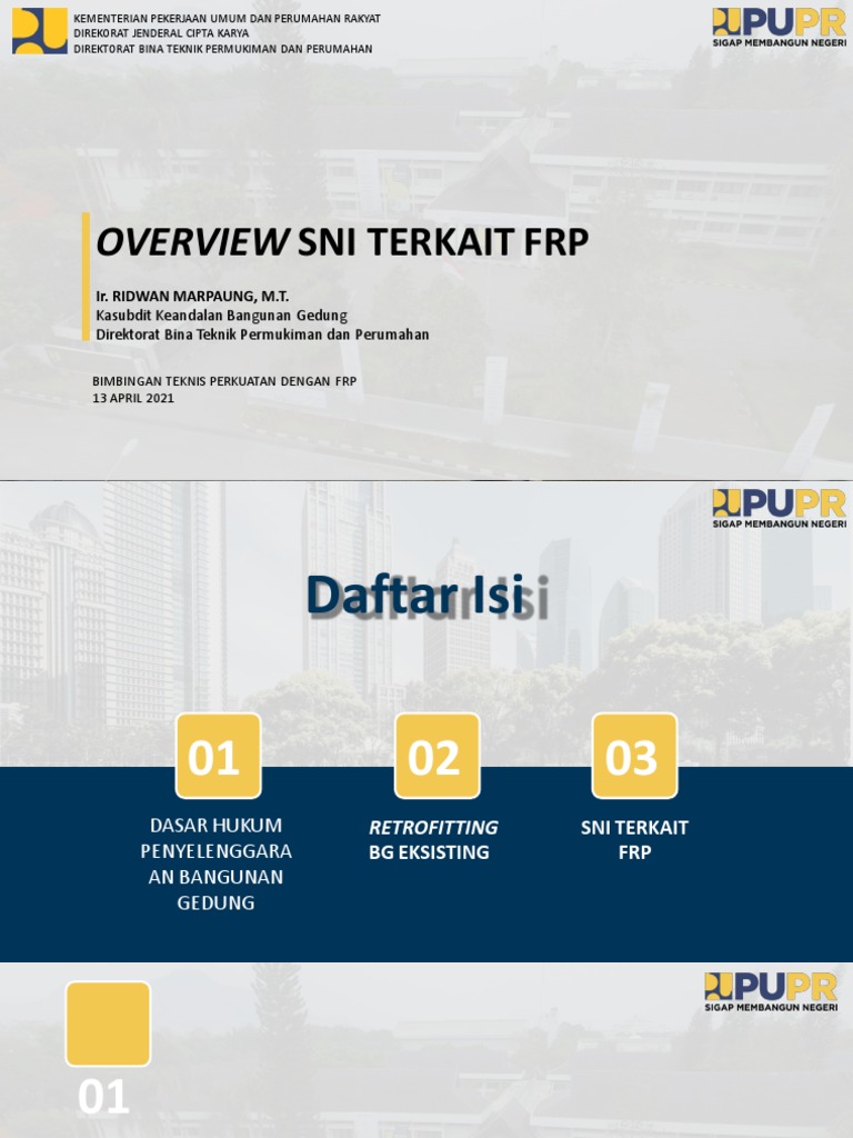 Ridwan Marpaung - Overview SNI Terkait FRP | PDF