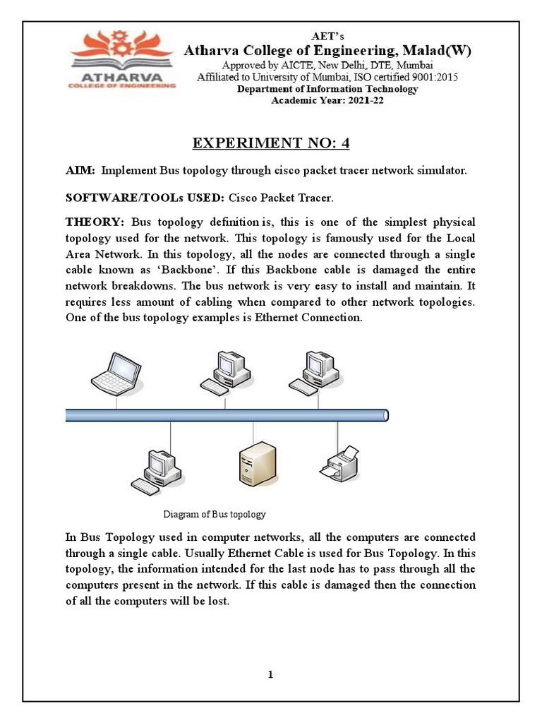 Bus Topology | PDF | Network Topology | Computer Network